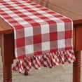 Park Designs Red Buffalo Check Ruffled Table Runner 13" X 42" - Walmart.com
