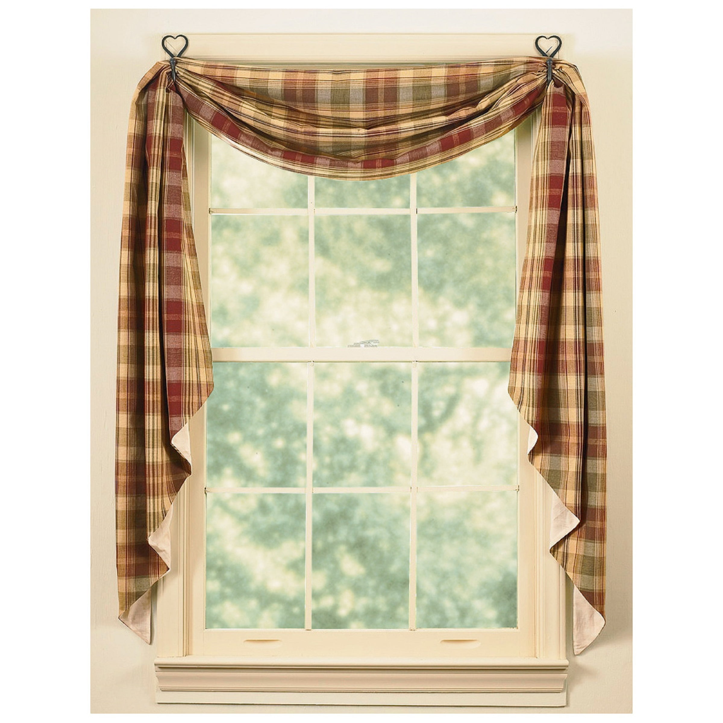 Park Designs Red Saffron Lined Fishtail Swag 145"L - Walmart.com