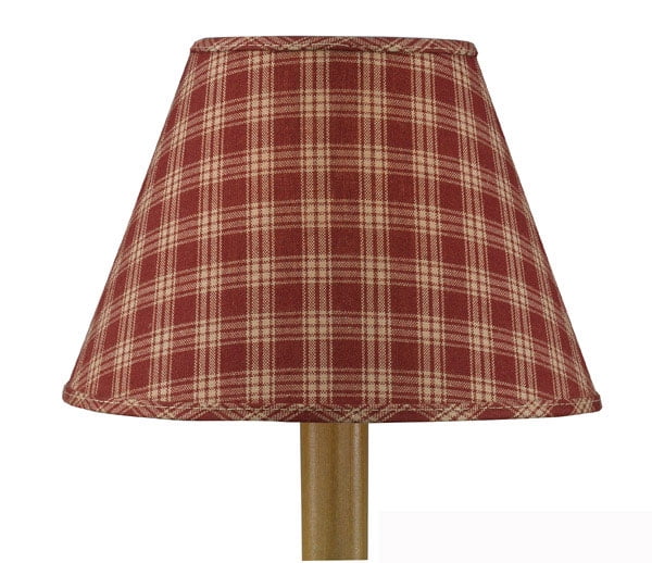 Park Designs Rustic Farmhouse Lampshade, Red Sturbridge 12" Cotton ...
