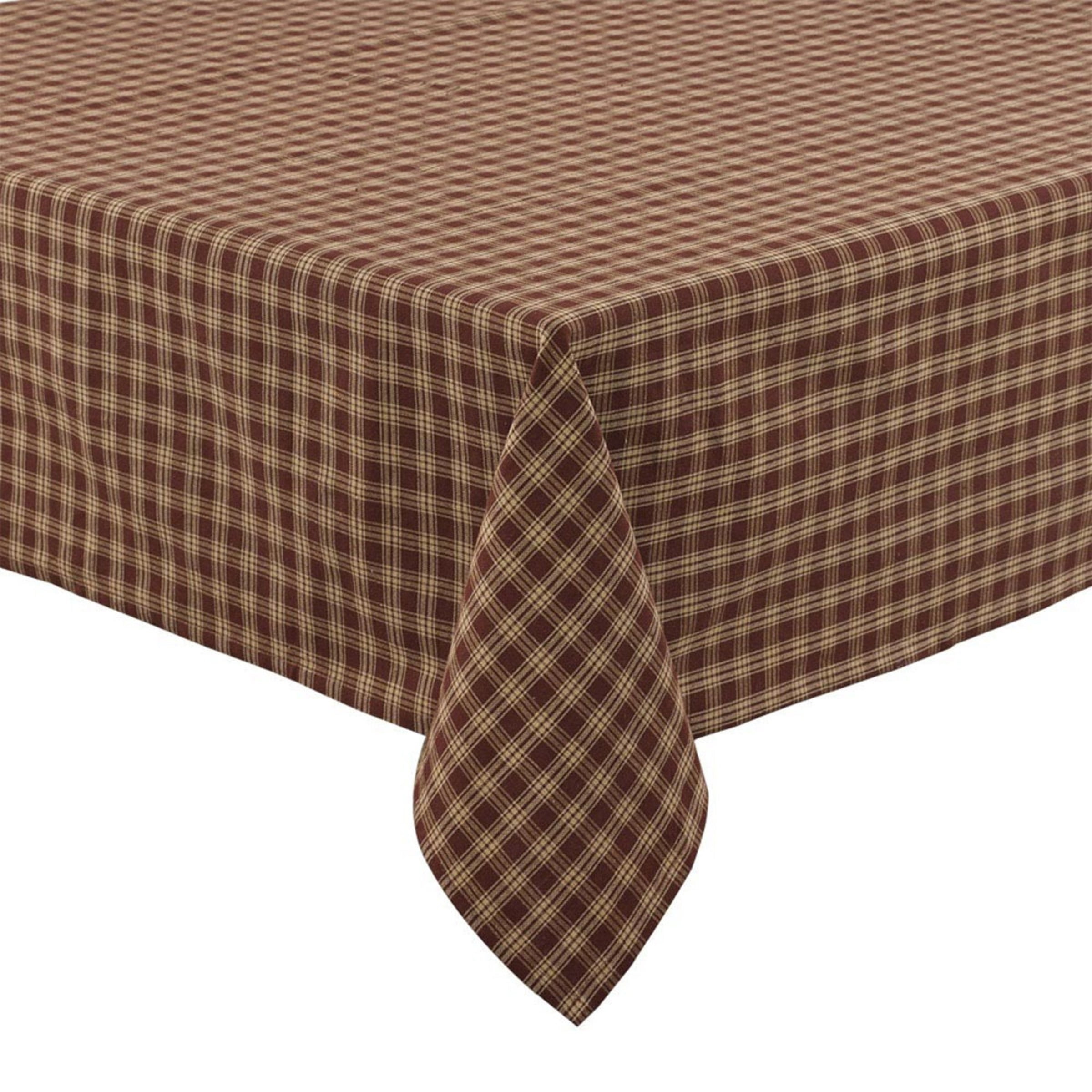 Park Designs Checkered Plaid Red Sturbridge Tablecloth, 84''L - Walmart.com