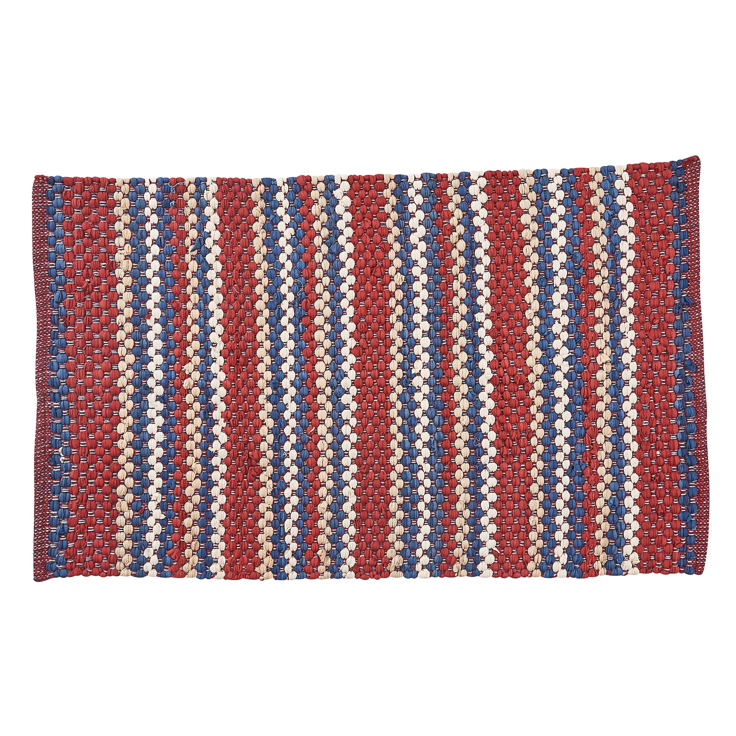 Park Designs Gemstone Striped Red Chindi Rag Indoor Rug 2' x 3 ...
