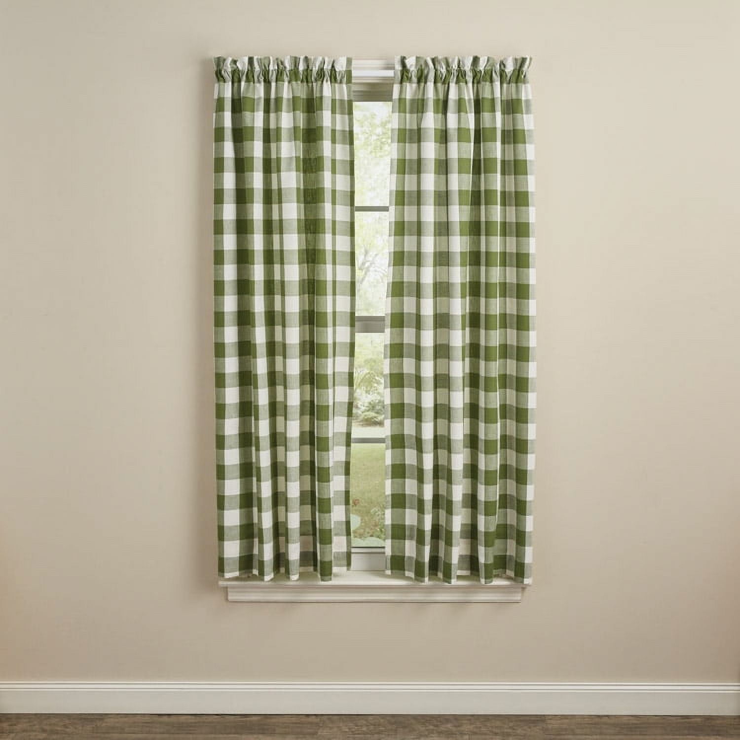 Park Designs Sage Buffalo Check Panels 72''X63'' - Walmart.com