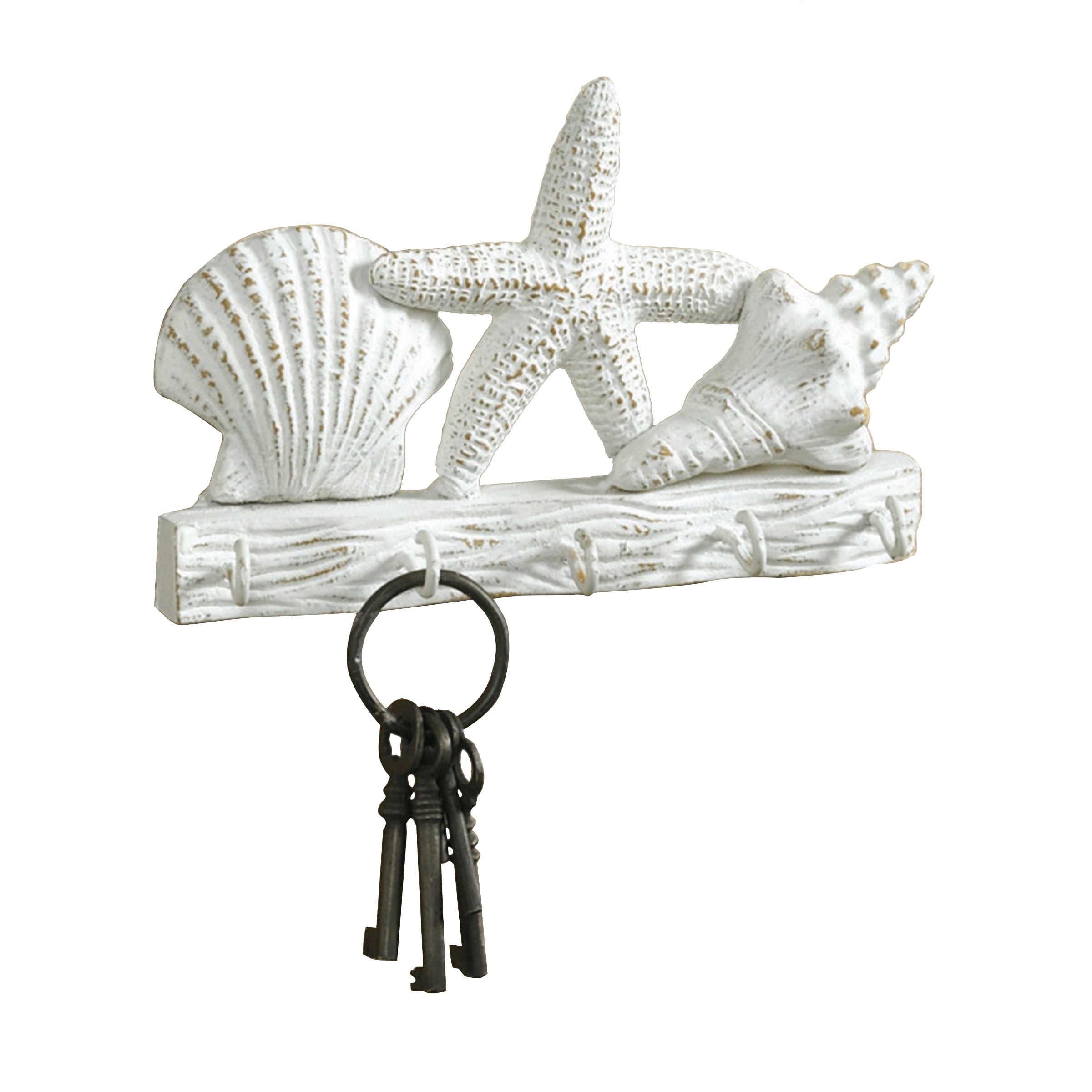 Park Designs Unique Coastal Decorative Shell Key Holder Wall Hang for ...