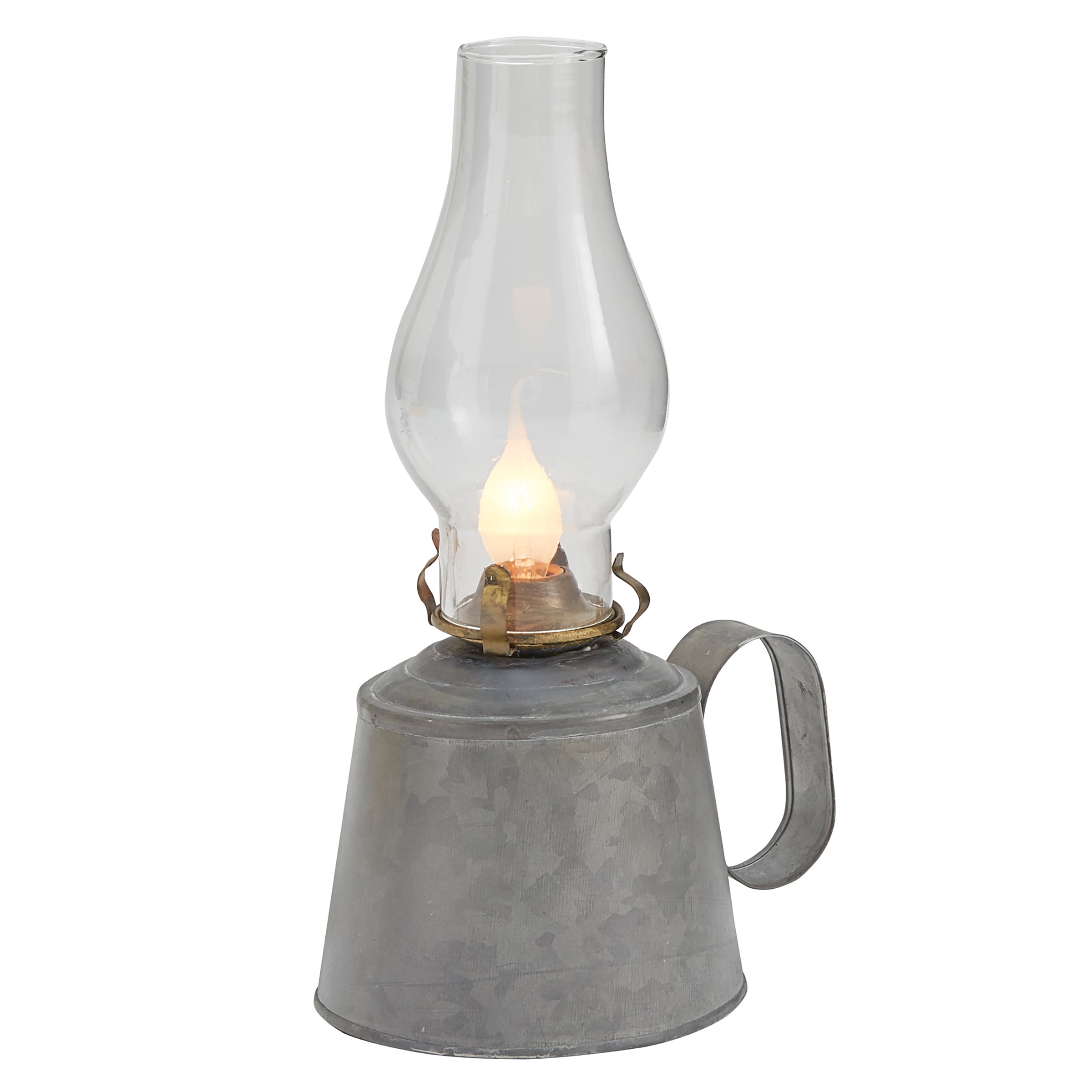 Park Designs Small Galvanized Oil Lamp With Globe - Walmart.com