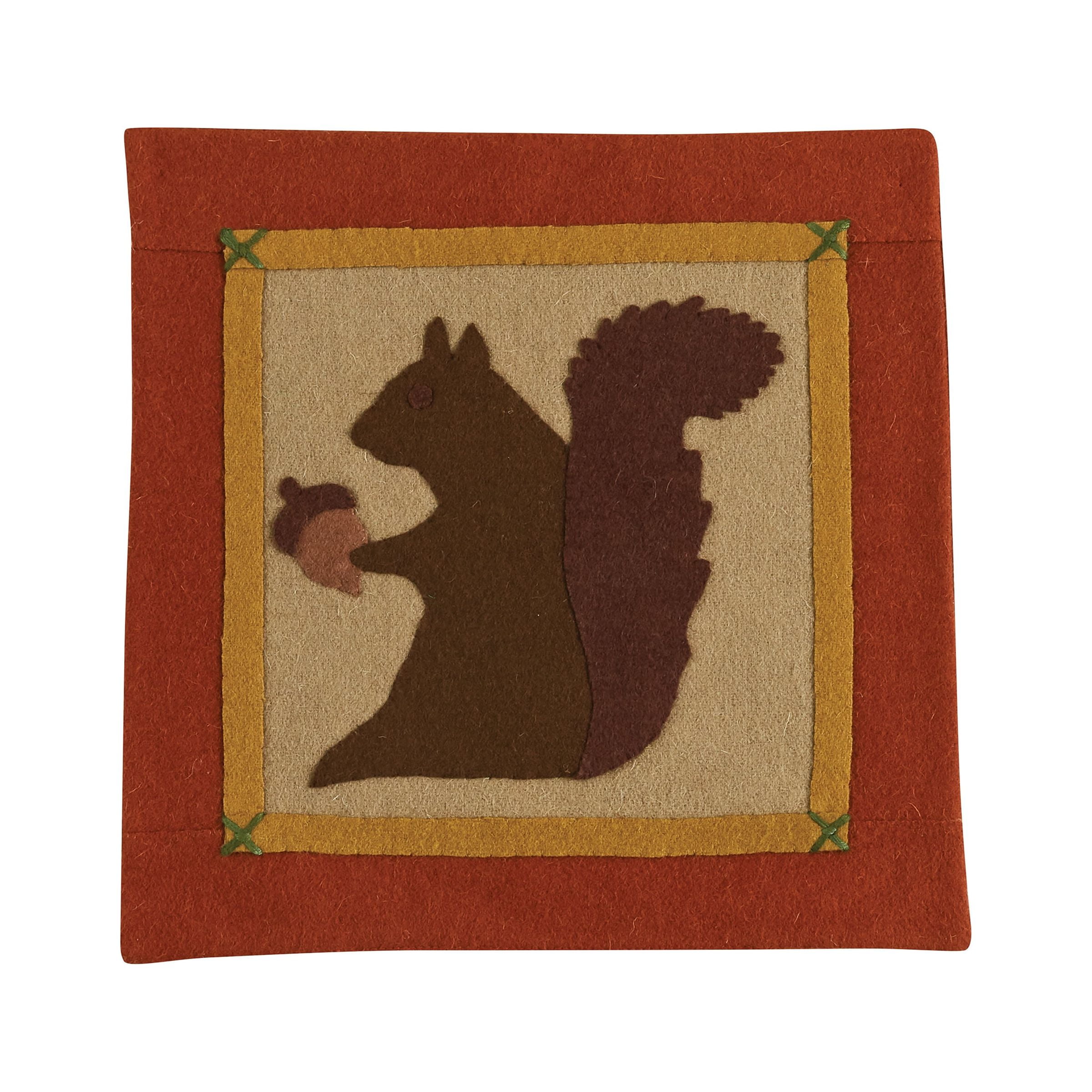 Park Designs Squirrel Felt Accent Mat - Orange - Walmart.com