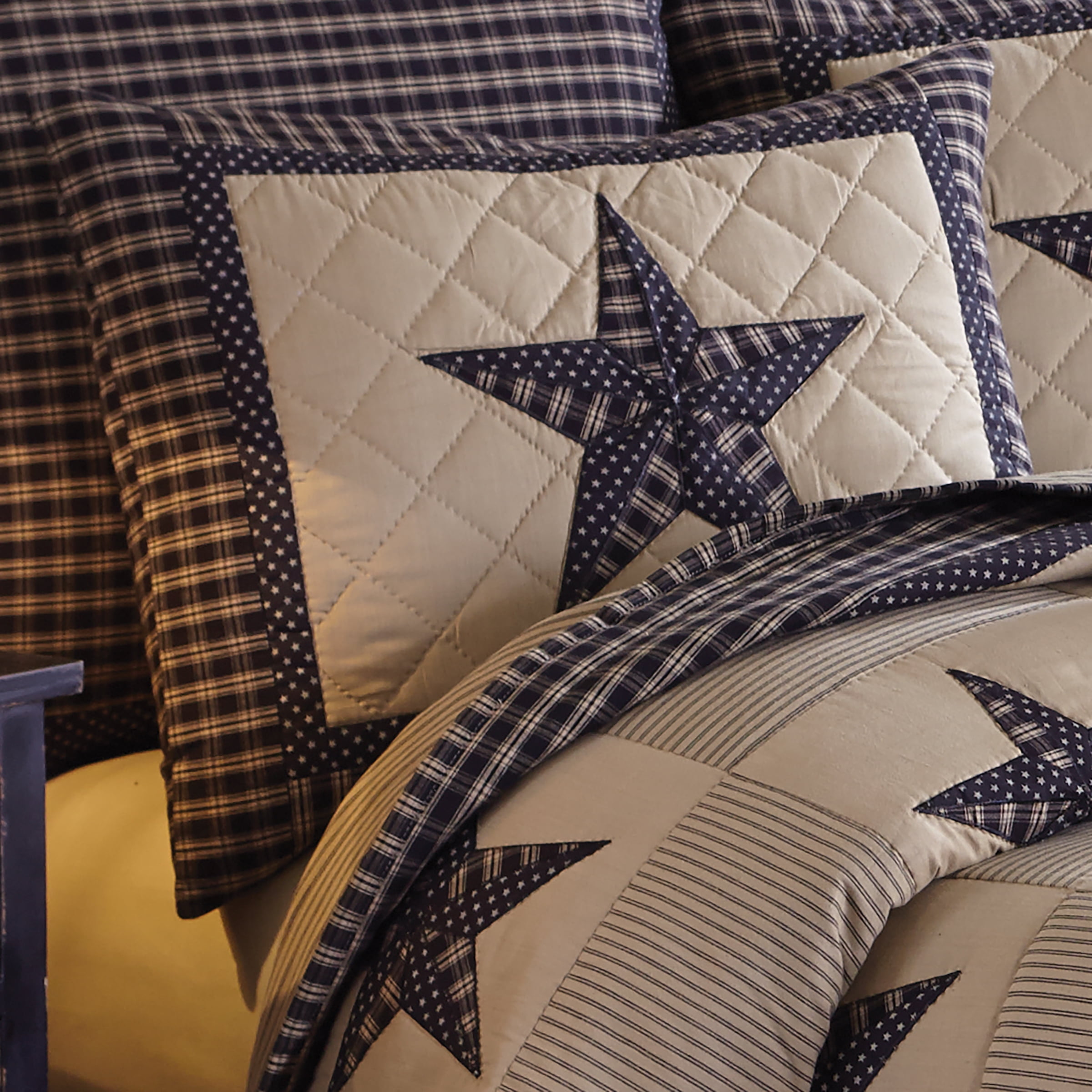 Park Designs Star Black Sturbridge Patch King Sham - Walmart.com