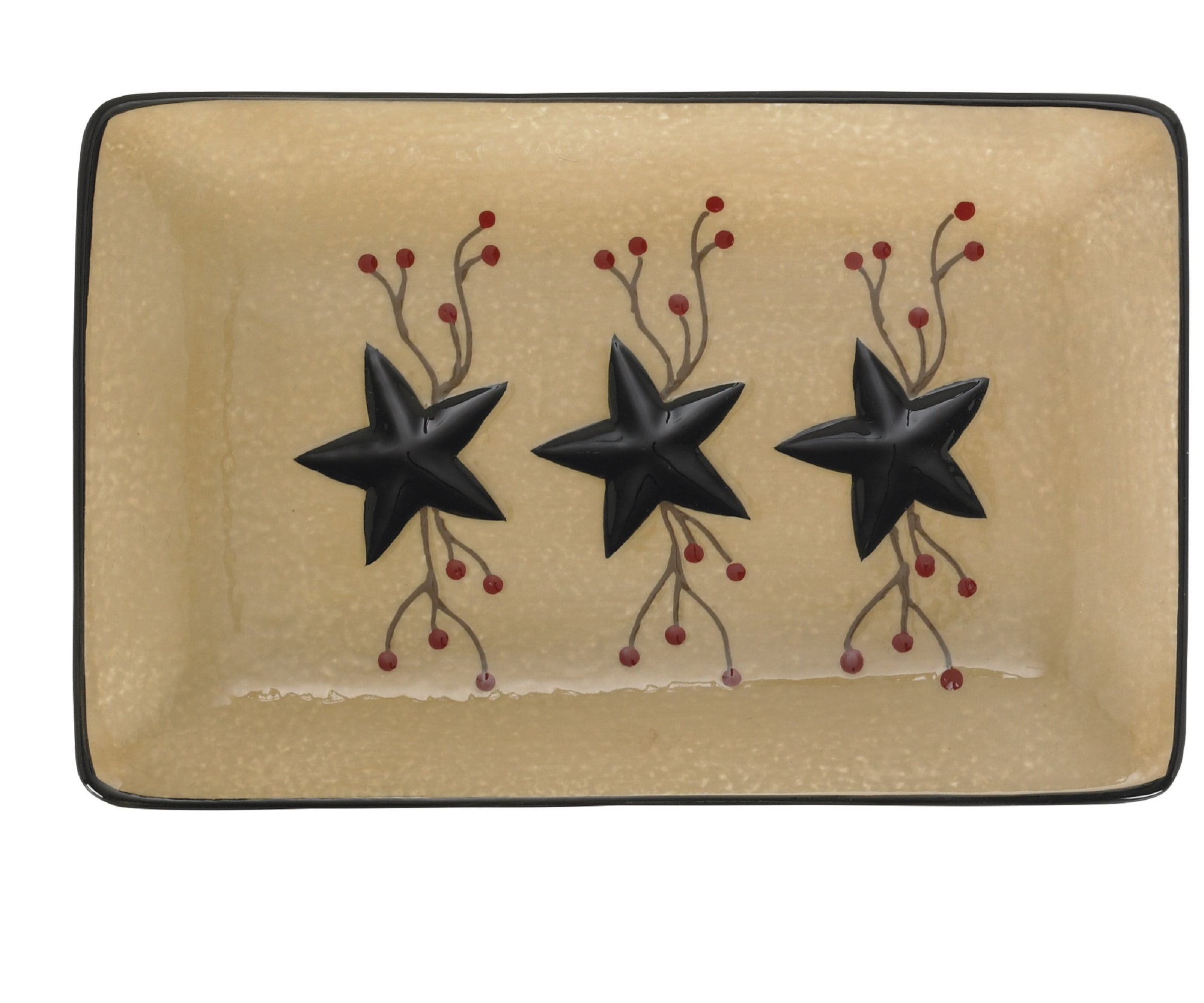 Park Designs Hand Sponge-Painted Star Vine Spoon Rest with Crackled ...