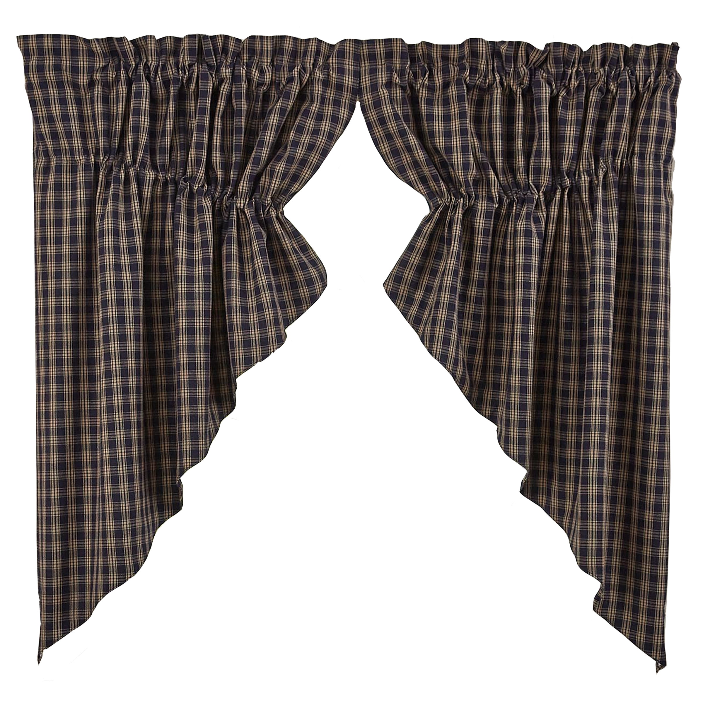 Park Designs, Sturbridge Lined Gathered Swag, 72 x 36, Navy - Walmart.com