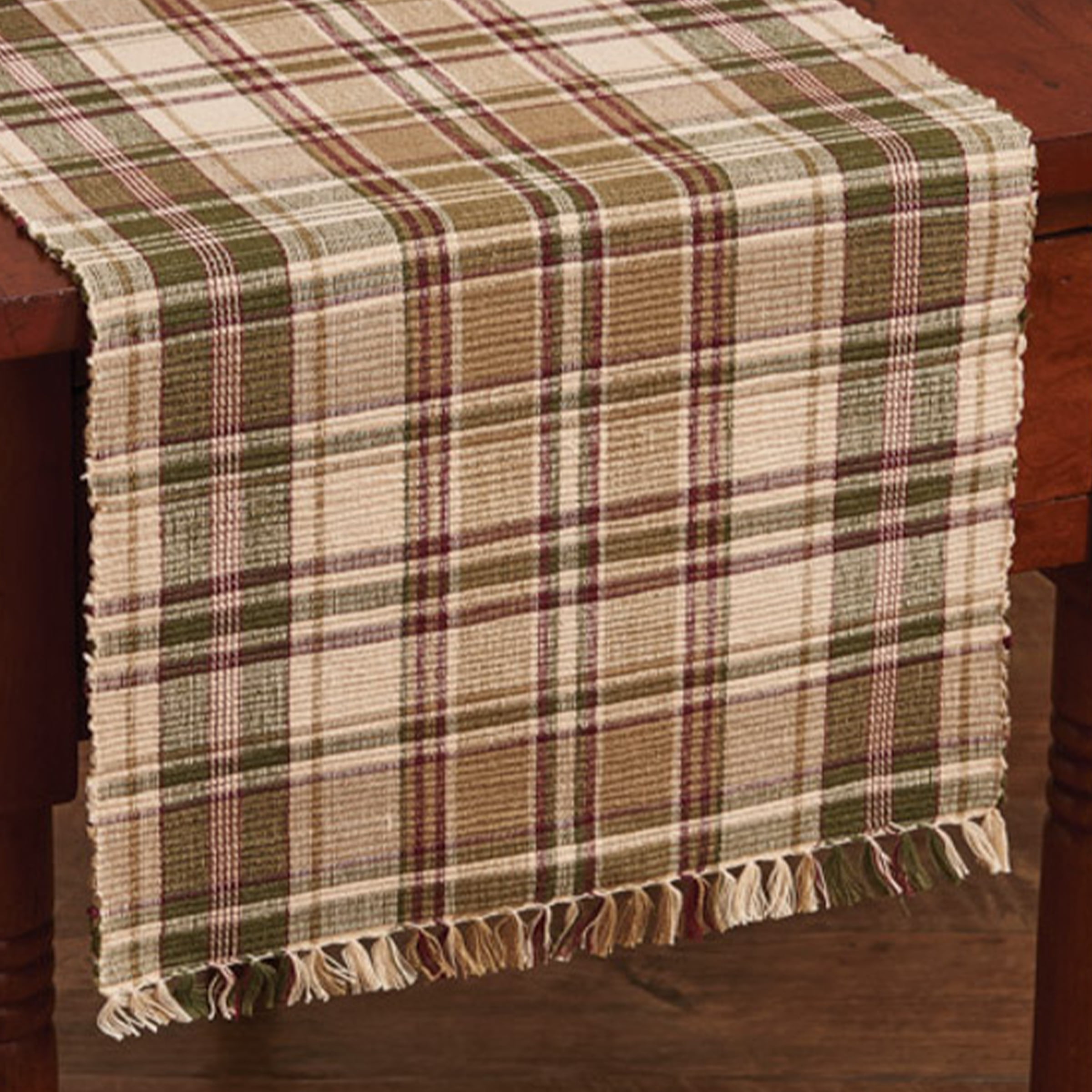 Park Designs Classic Plaid Table Runner - Beige, Yellow, Cream, 13" x ...