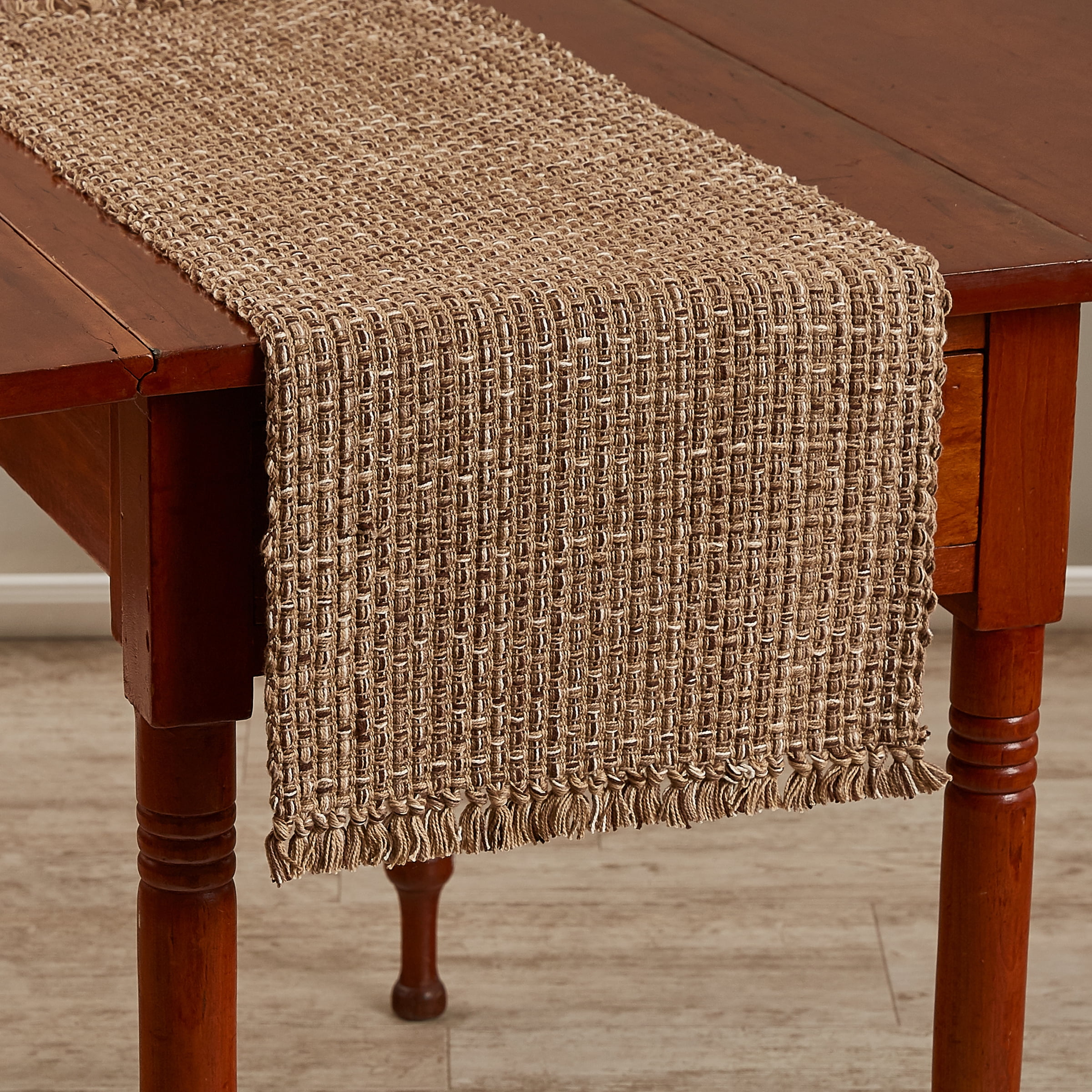 Park Designs Rustic Kitchen Tweed Table Runner, Expresso, 36'' L ...