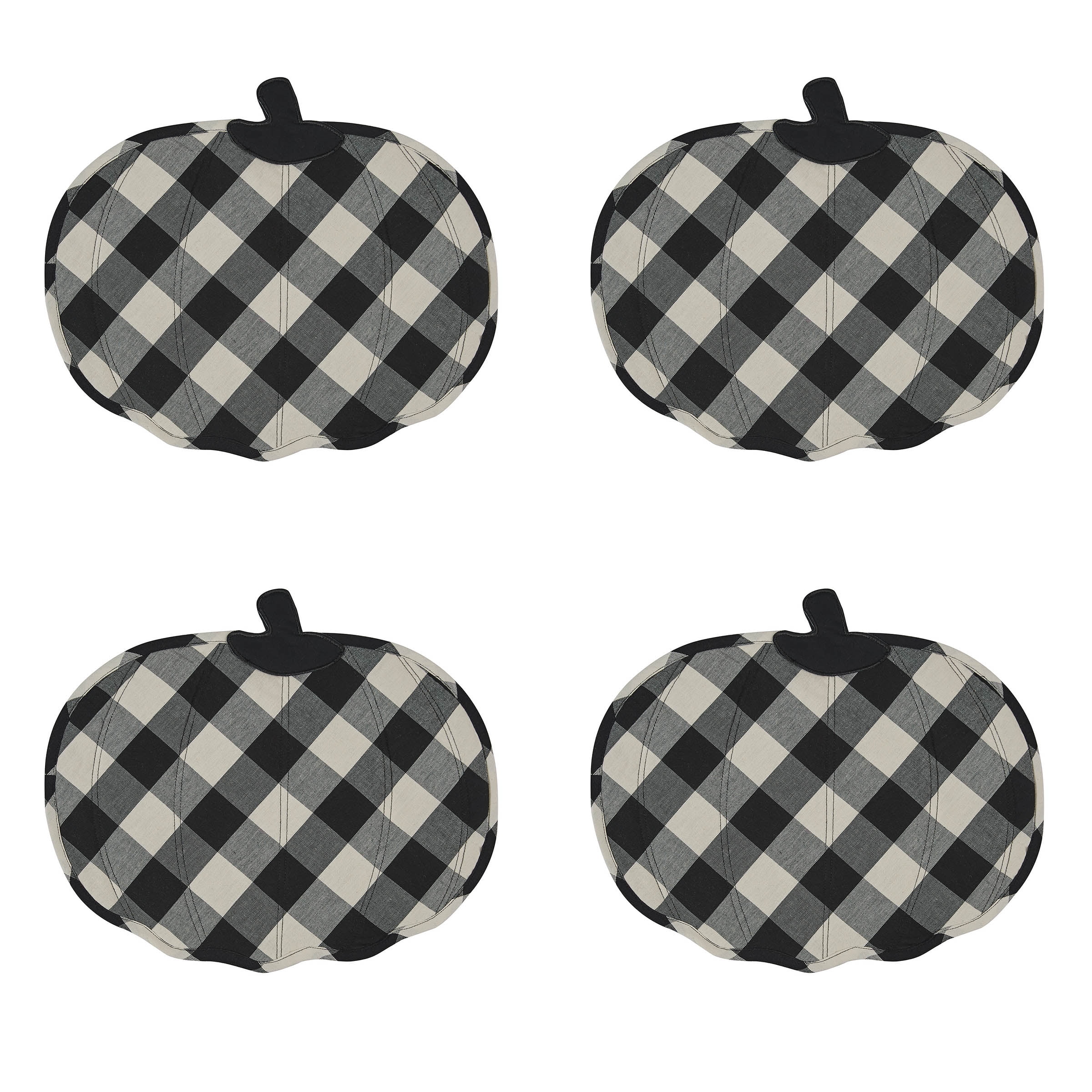 Park Designs Wicklow Black & Cream Pumpkin Placemat Set of 4 - Walmart.com