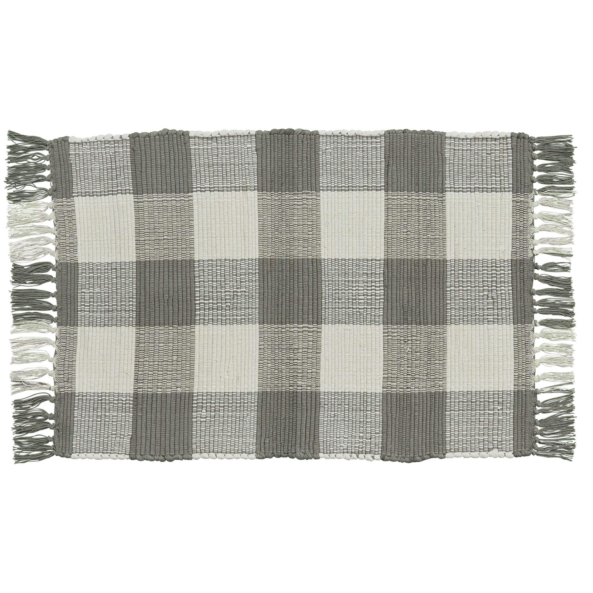 Park Designs Wicklow Check Rag Rug 2X3 Dove - Walmart.com