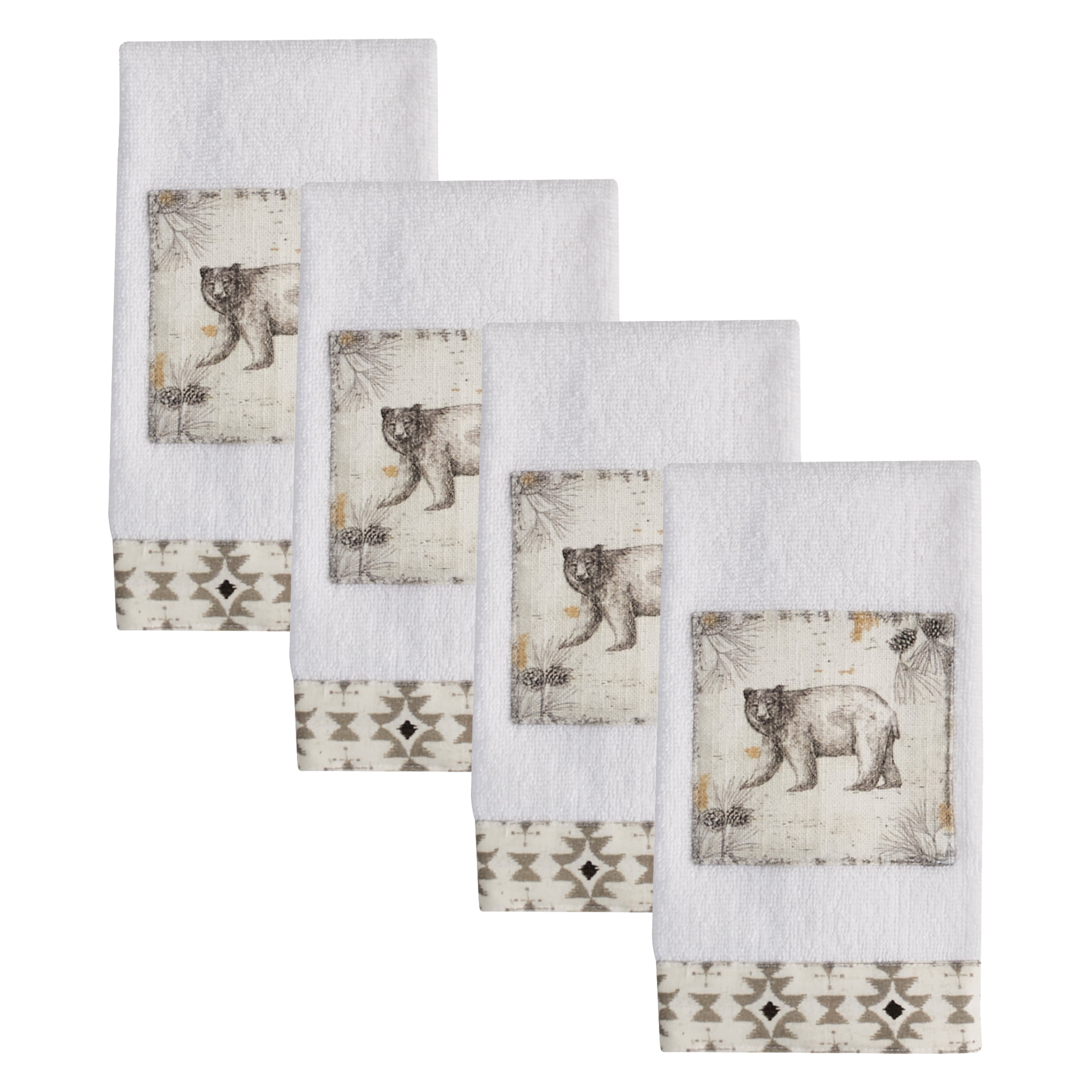 Park Designs Wild And Beautiful Terry Fingertip Towel Set of 4 ...