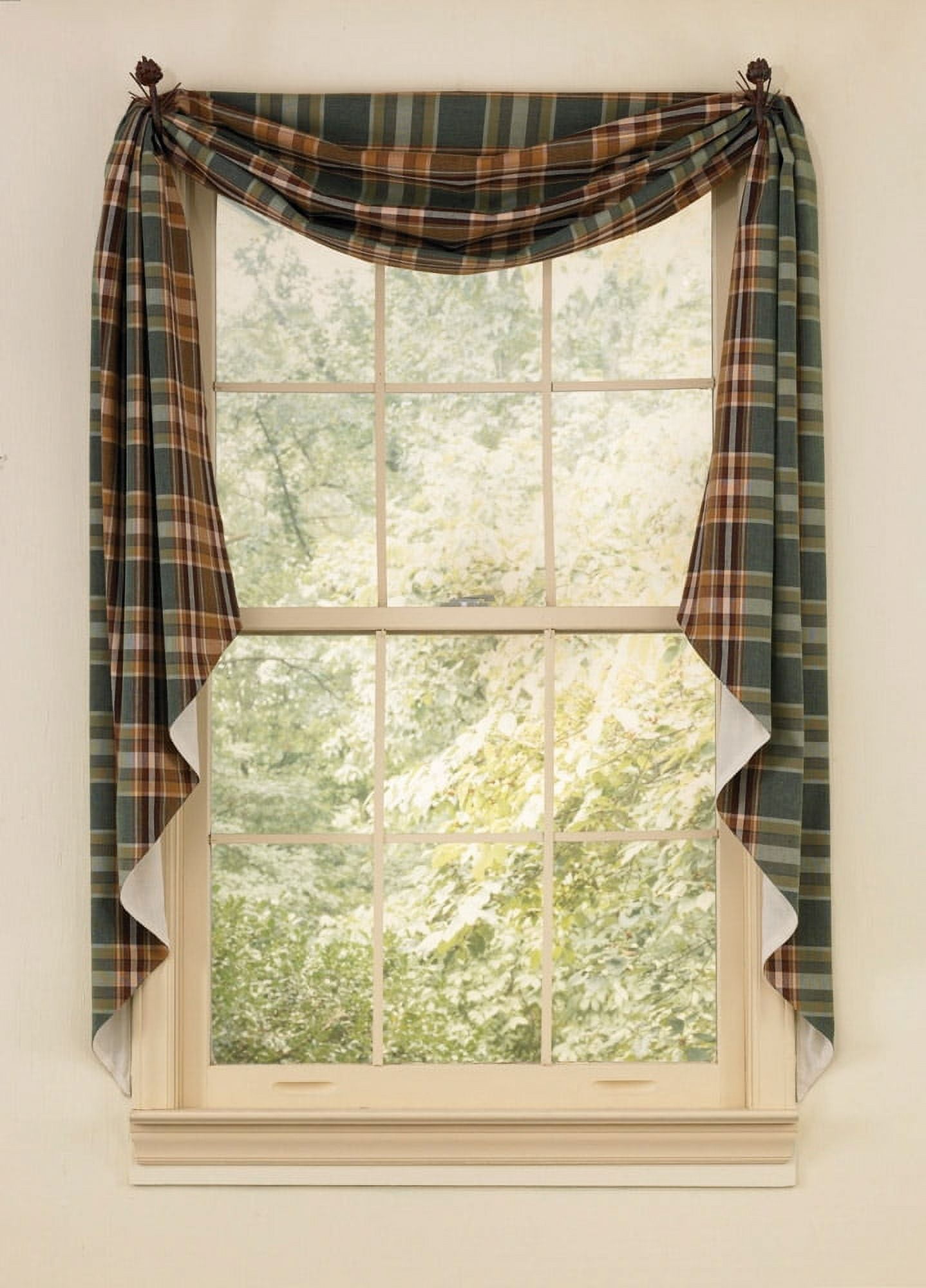 Park Designs Wood River Lined Fishtail Swag - Walmart.com
