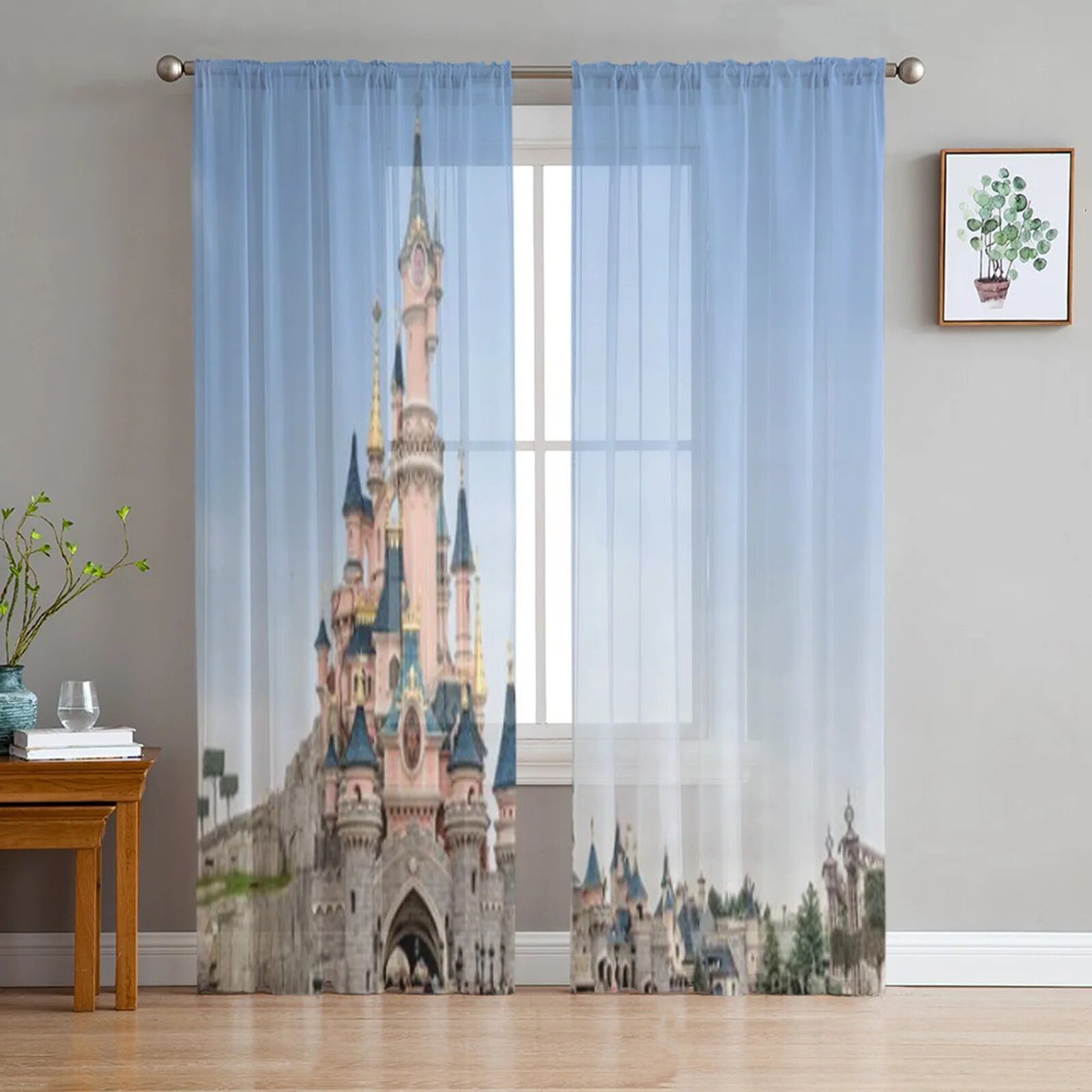 Park In Marne La Vallee France Bay Window Screening Curtains Drape ...