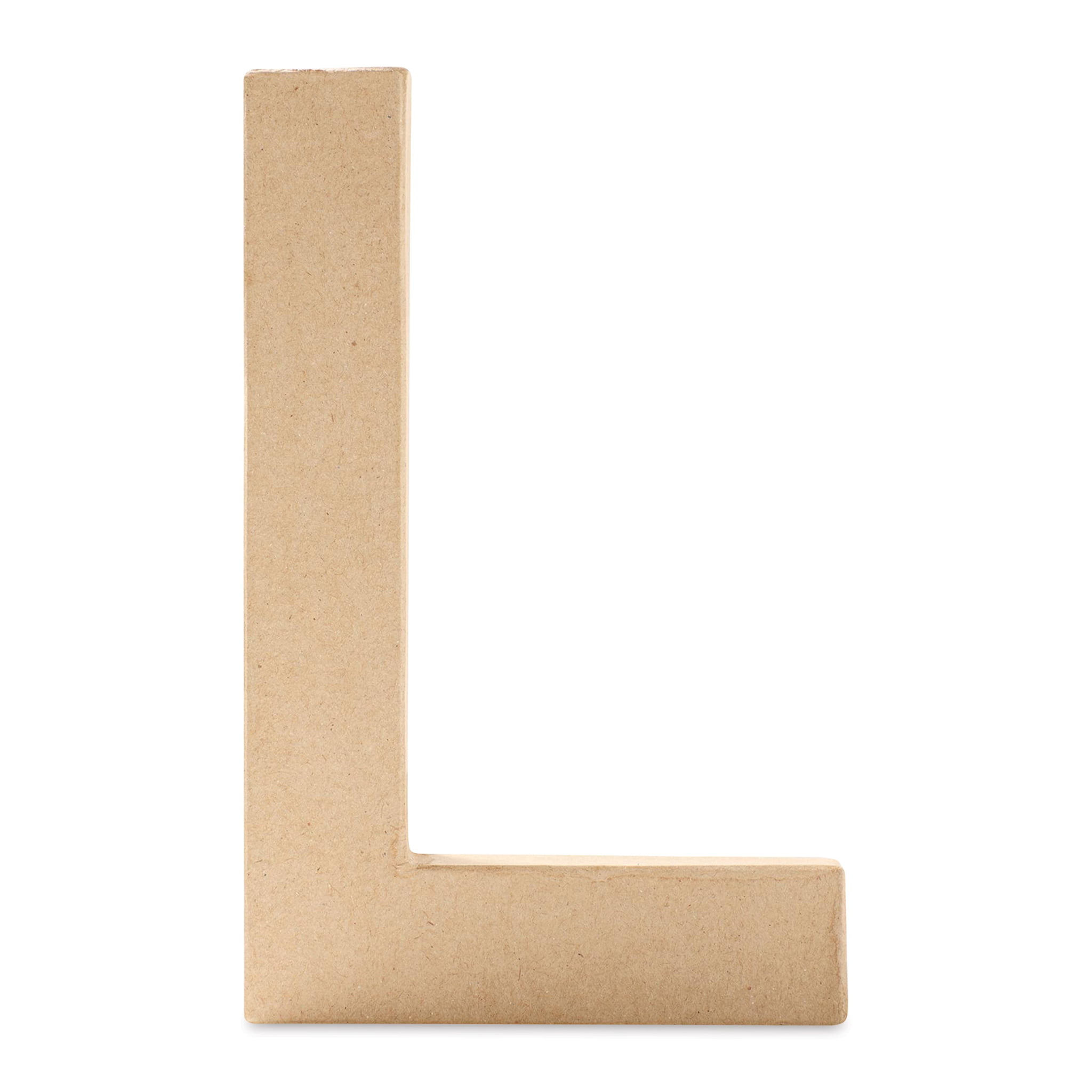 Park Lane 8" CRAFT Unfinished Paper Mache Letter, Uppercase L for ...