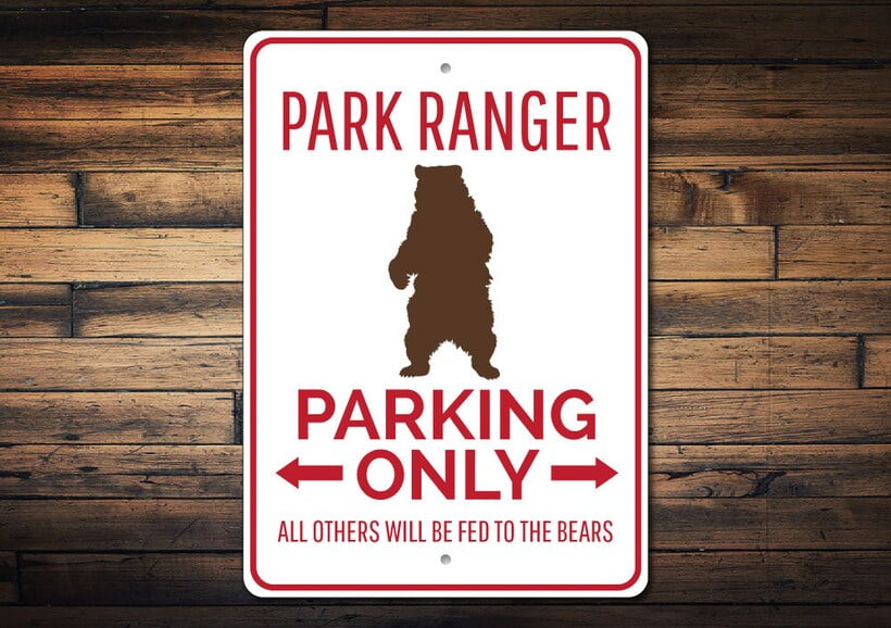 Park Ranger Sign Park Ranger Parking Sign Ranger Gift Park Ranger Gift ...
