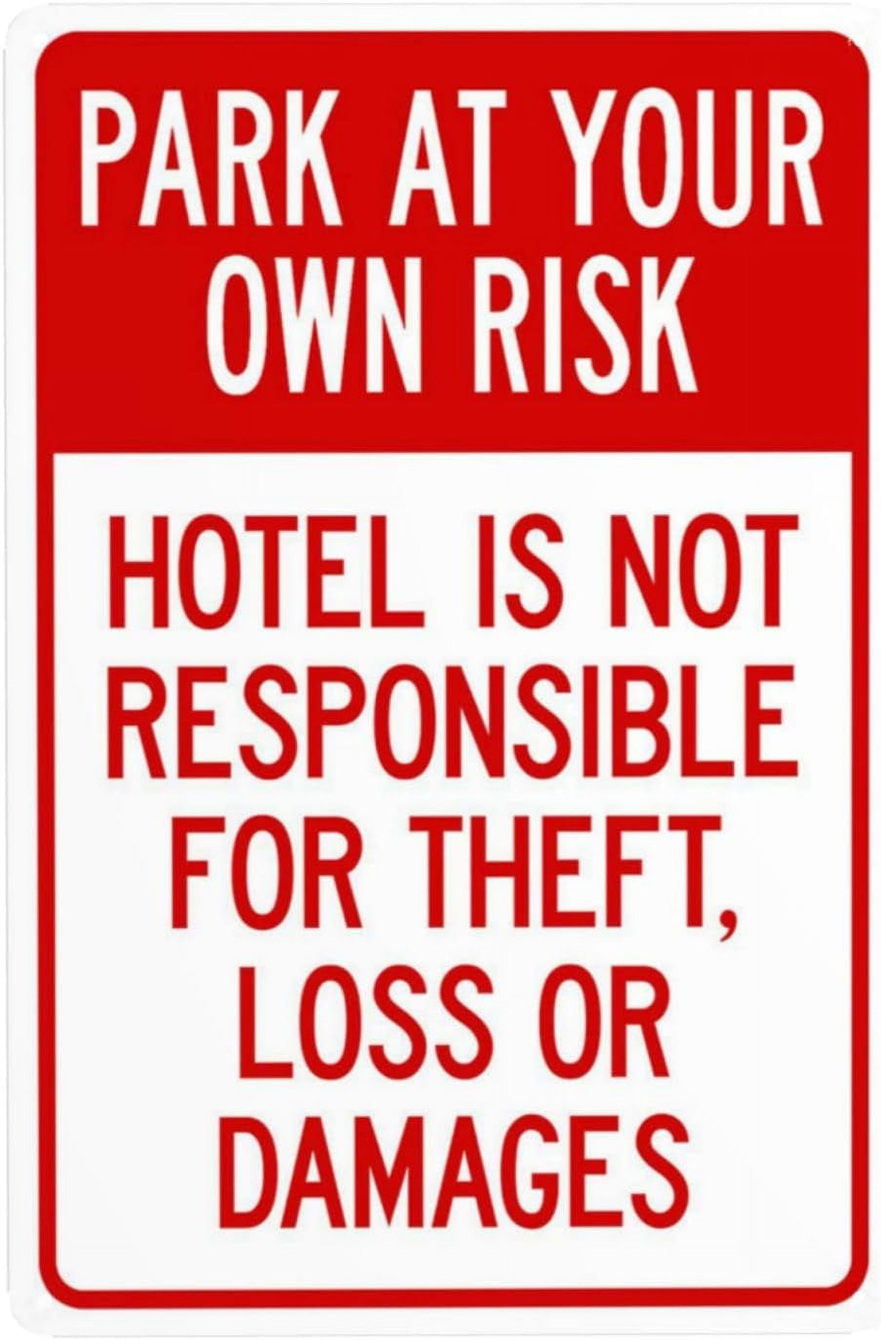 Park At Your Own Risk Fly Or Foul Balls May Strike Vehicles Metal ...
