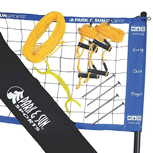 Park & Sun Sports Portable Outdoor Youth Volleyball Net System: Official USYVL with Adjustable ...