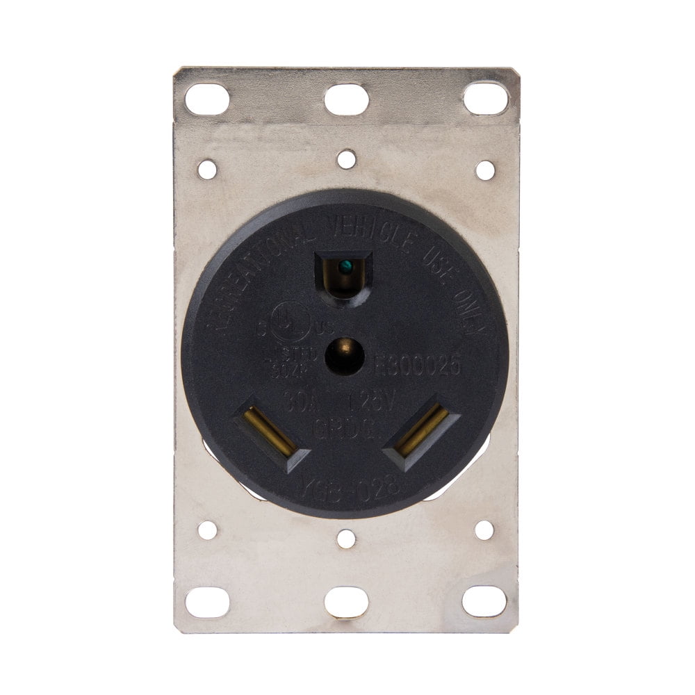 ParkPower Dead Front Receptacle, High-Heat Resistant, Heavy-Duty Metal ...