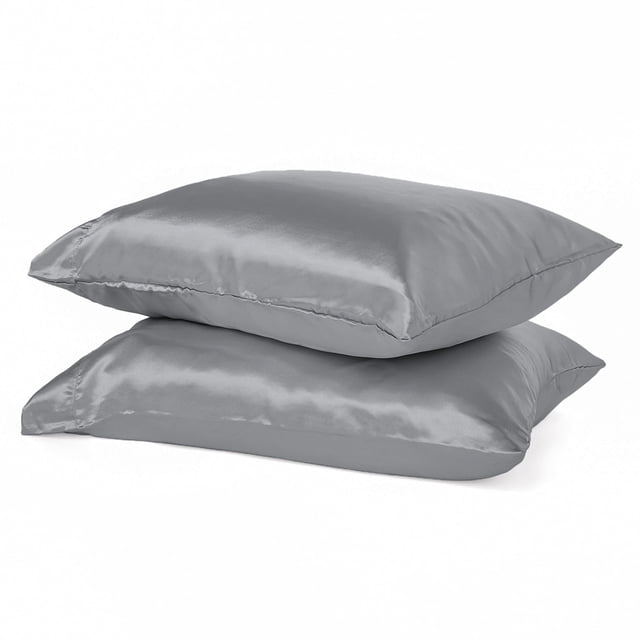 Parkdale 2-Pack Silky Soft Satin Pillow Cases with Hidden Zipper ...