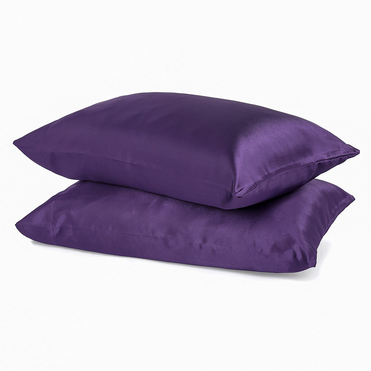 Parkdale 2-Pack Silky Soft Satin Pillow Cases with Hidden Zipper ...