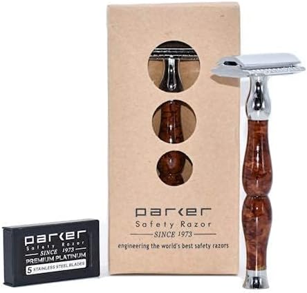 Parker, 45R Heavyweight Double Edge Safety Razor – 3 Piece Design with ...