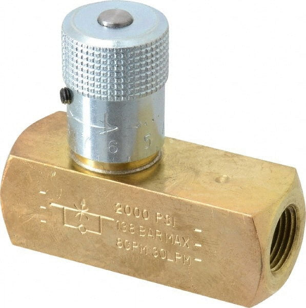 Parker 8 GPM 3/8 Inlet Brass Hydraulic Control Valve 3/8-18 Thread ...