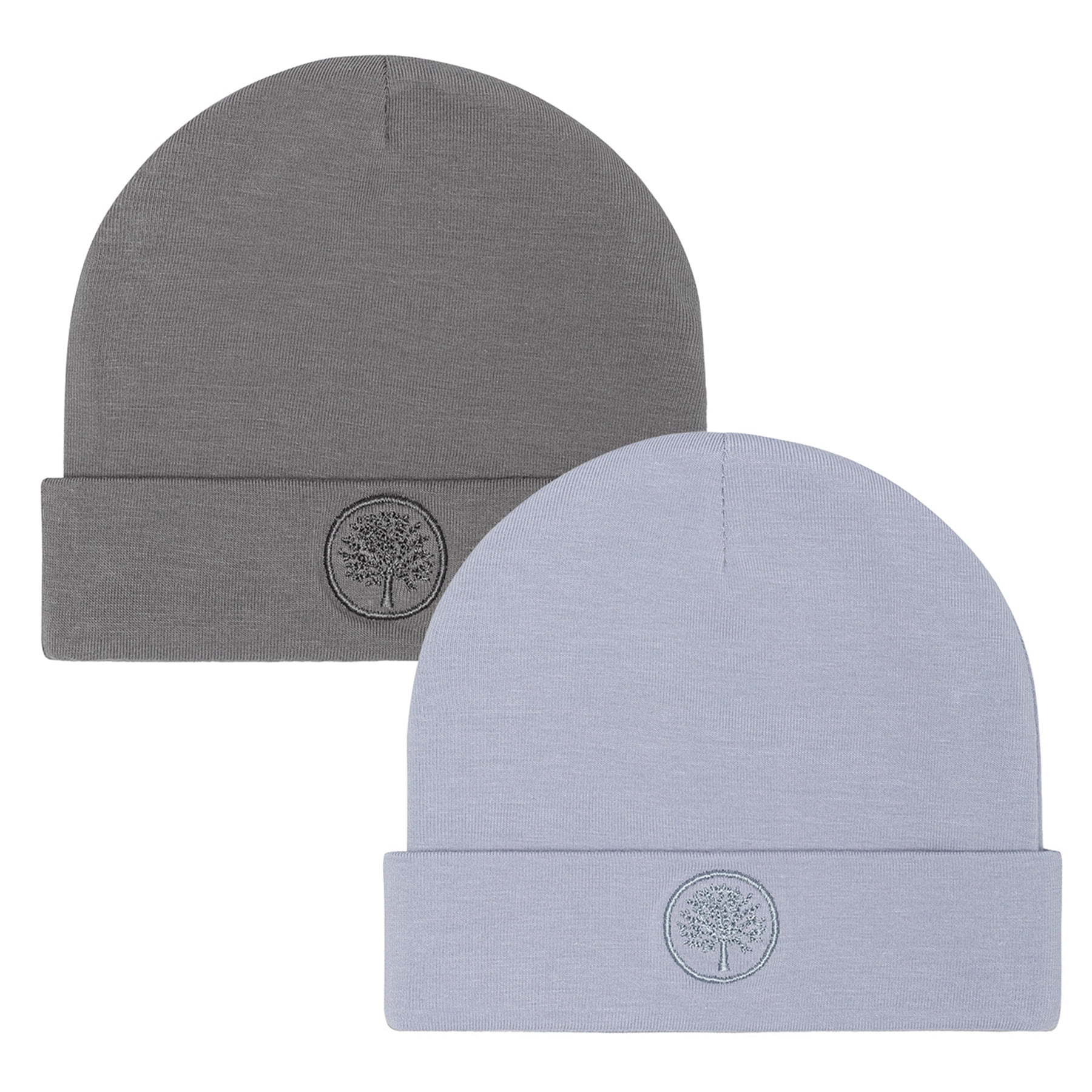 Parker Baby Co. 2 Pack Baby Beanie - Stormy/Pewter - Walmart.com