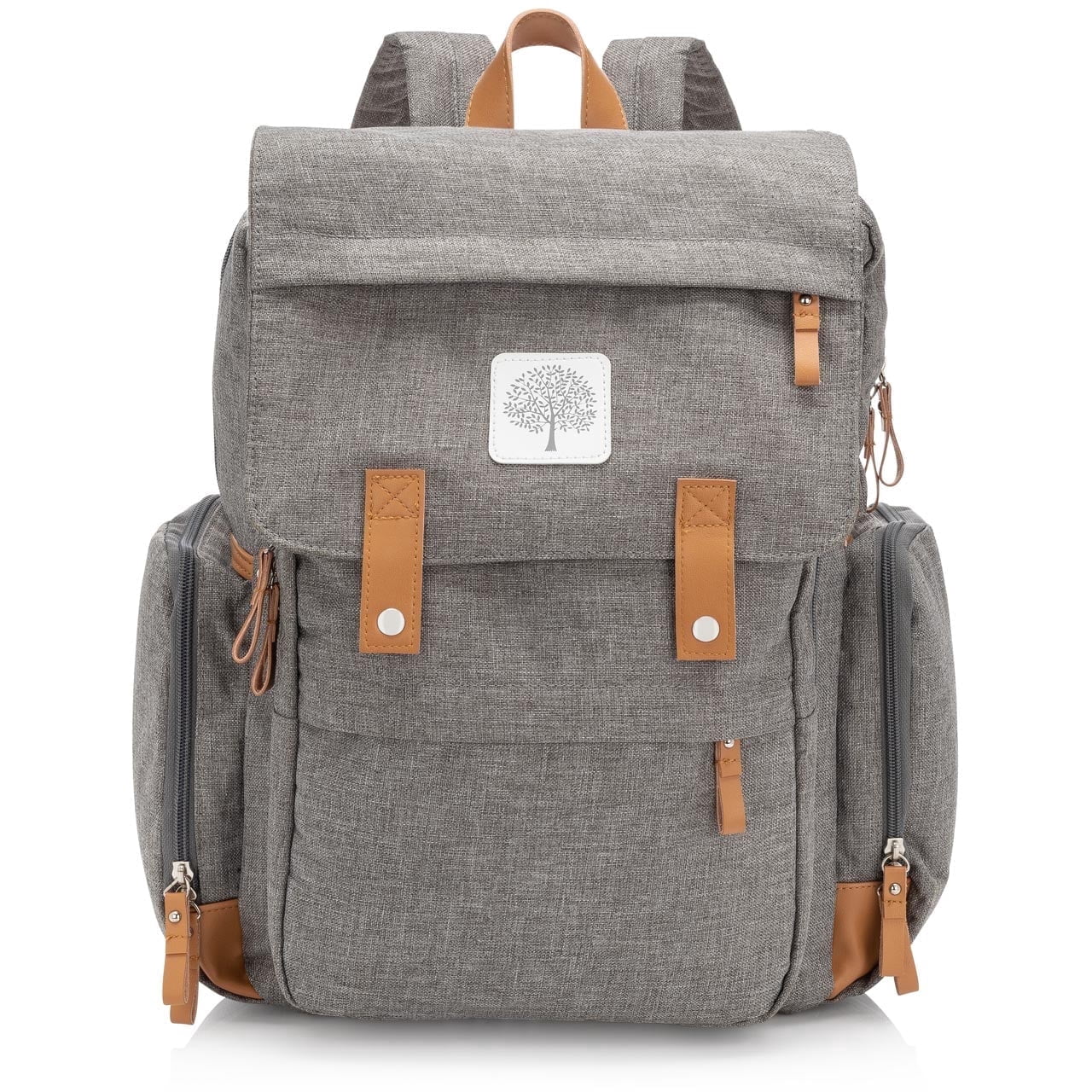 Parker Baby, Diaper Backpack, Birch Bag, Gray with Insulated Pockets ...