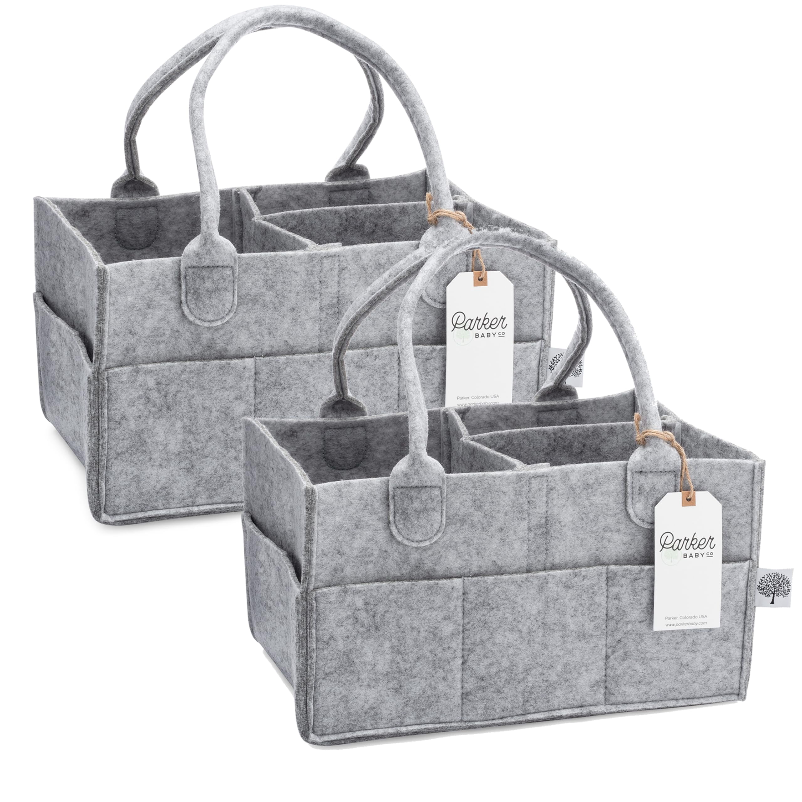 Parker Baby Diaper Caddy Multipack Set of 2, Nursery Storage Organizer ...
