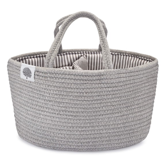 Parker Baby Rope Diaper Organizer, Portable Large Basket with Handle ...