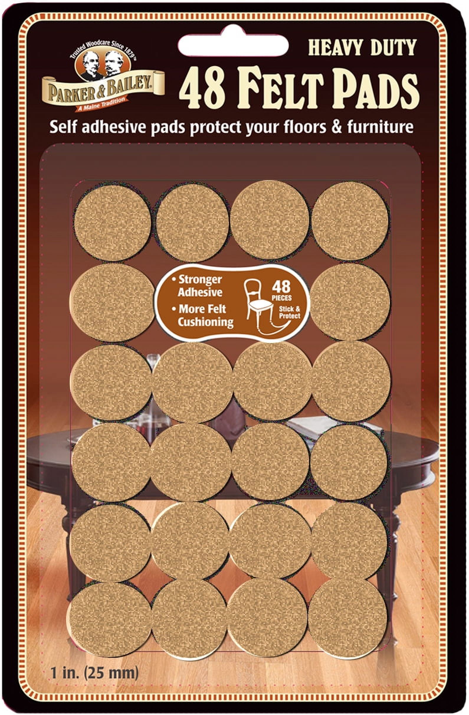Parker & Bailey Heavy duty felt pads 48 pk, 1 inch felt pads - Walmart.com