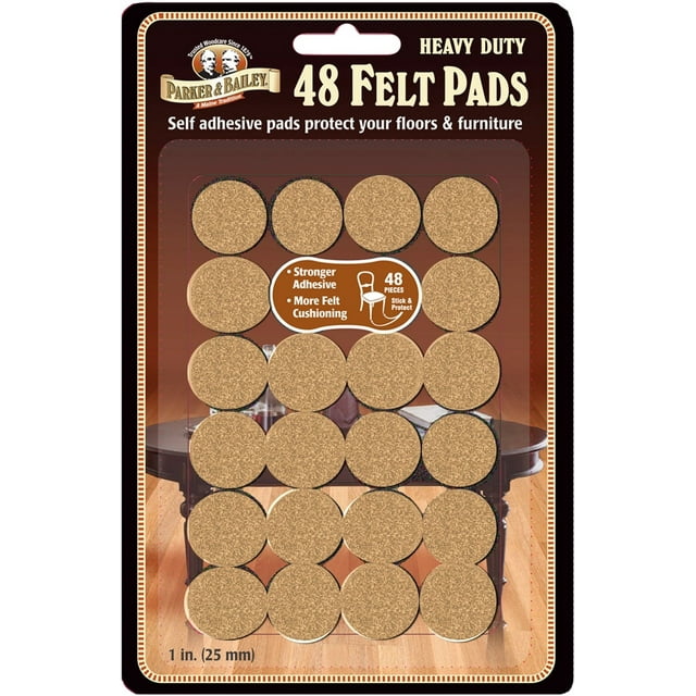 Parker & Bailey Heavy duty felt pads 48 pk, 1 inch felt pads - Walmart.com