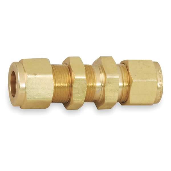 Parker Bulkhead Union,Brass,A-LOKxA-LOK,1/4In 4BC4-B - Walmart.com