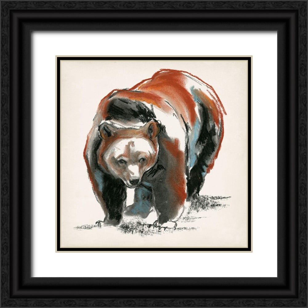 Parker, Jennifer Paxton 26x26 Black Ornate Wood Framed with Double ...