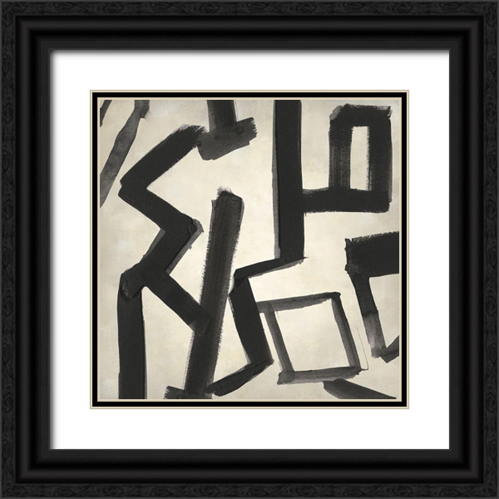 Parker, Jennifer Paxton 26x26 Black Ornate Wood Framed with Double ...