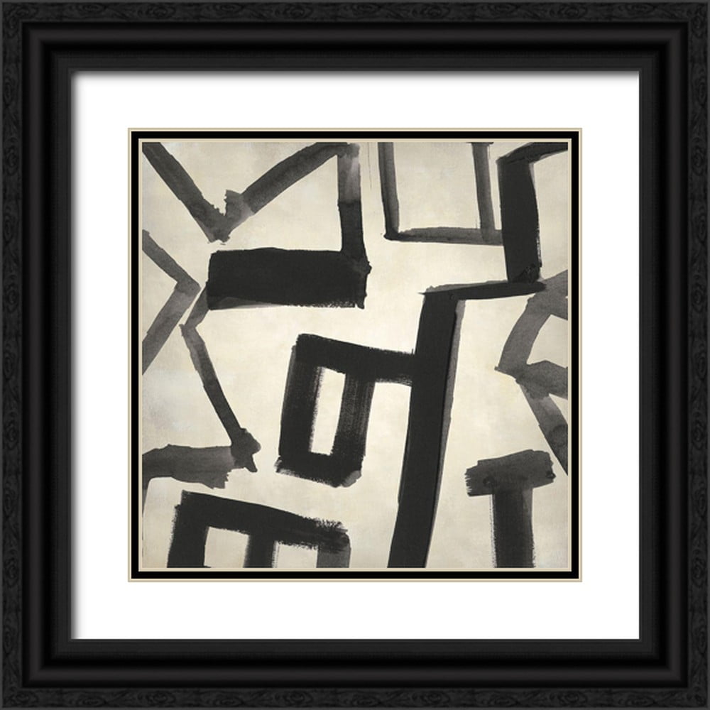 Parker, Jennifer Paxton 26x26 Black Ornate Wood Framed with Double ...