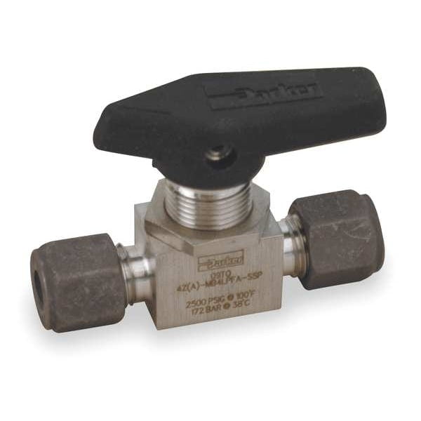 Parker Manual 2-Way Ball Valve,Comp,316 SS 4Z-MB4LPFA-SSP - Walmart.com