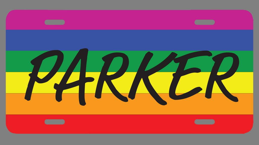 Parker Name Pride Flag Style License Plate Tag Vanity Novelty Metal ...