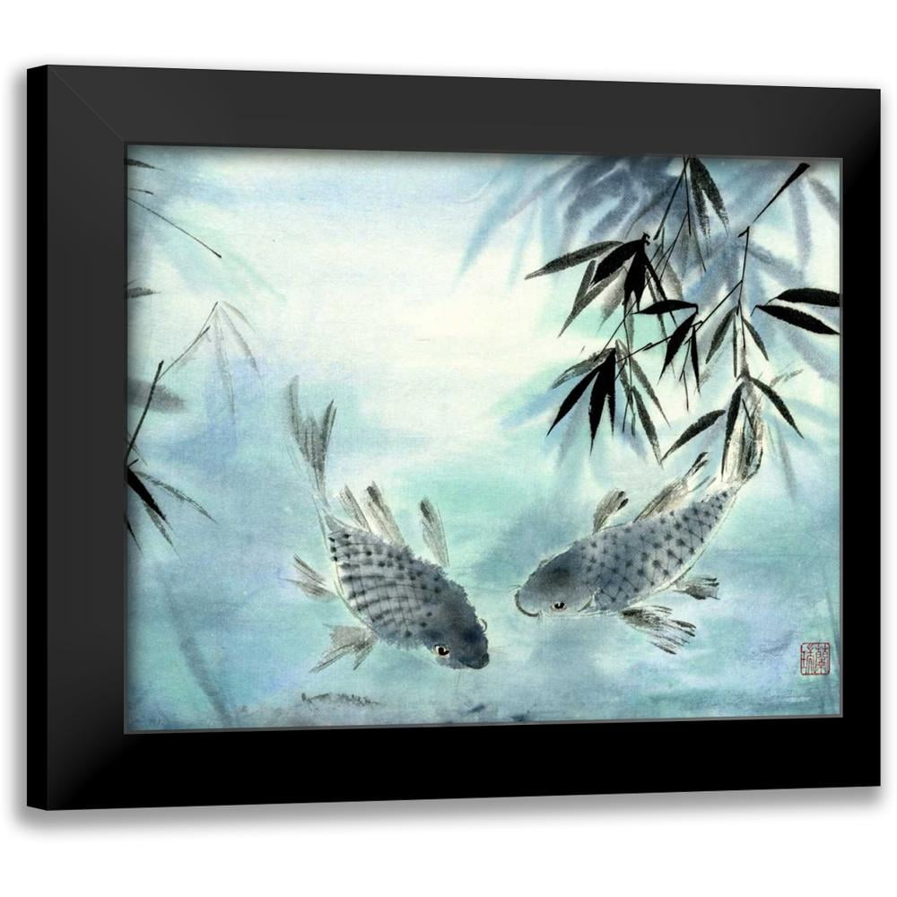 Parker, Nan Rae 14x12 Black Modern Framed Museum Art Print Titled - Koi ...
