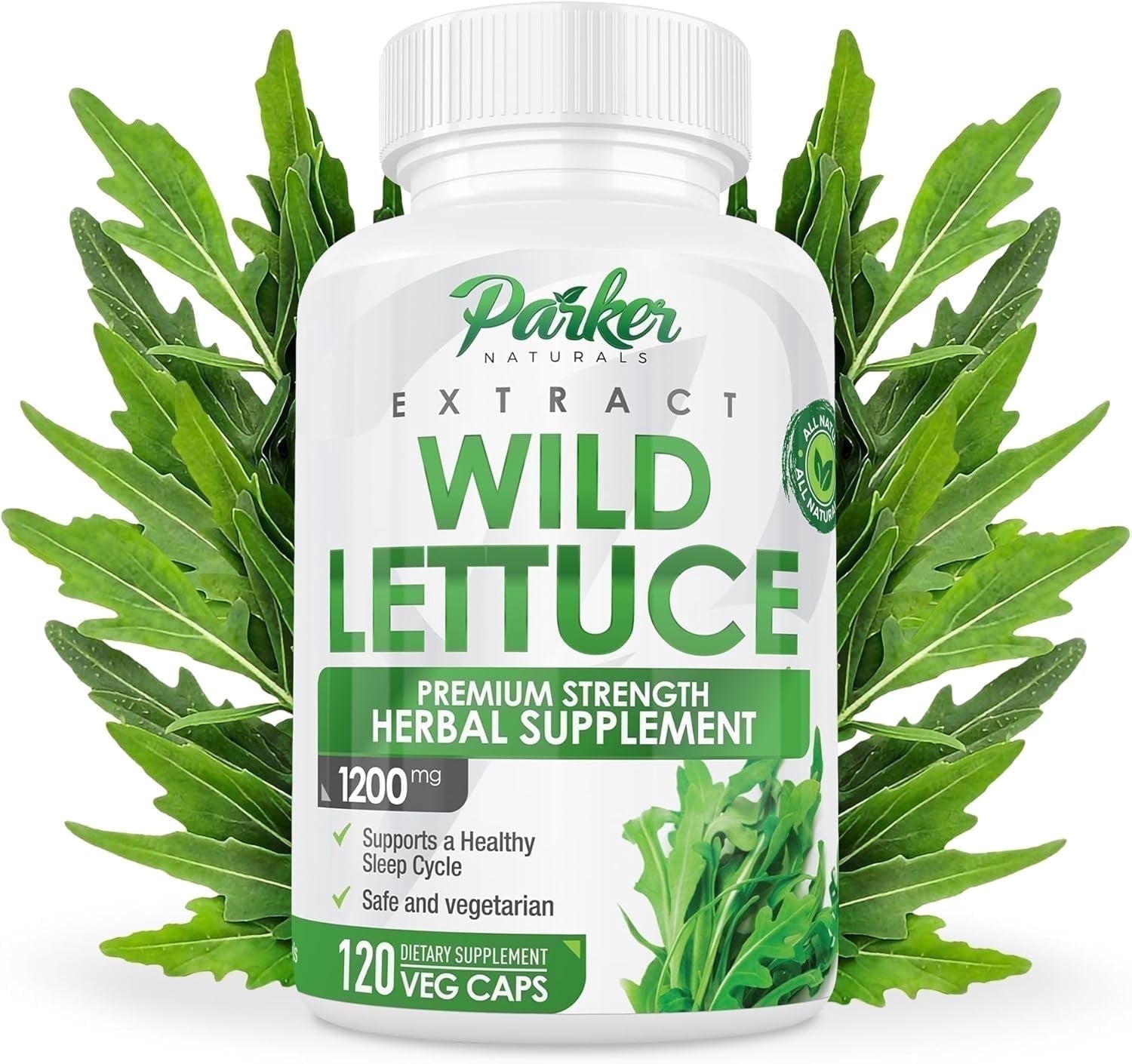 Parker Naturals Wild Lettuce 1200mg Supplement, 120 Caps, Supports ...