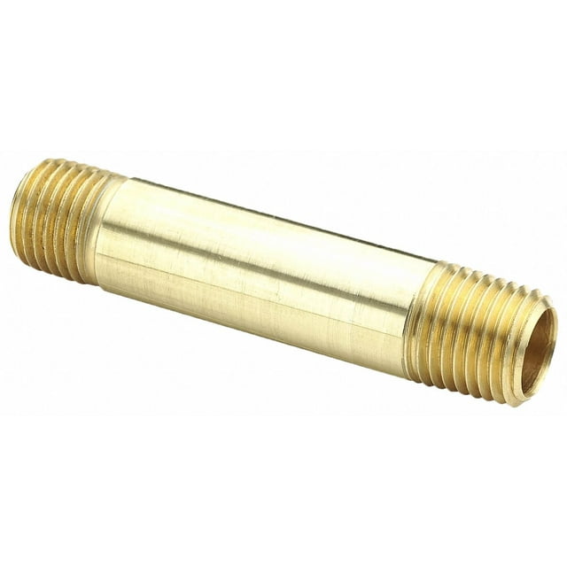 Parker Nipple, Brass, 1/4 in Pipe Size, MNPT 215PNL-4-35 - Walmart.com