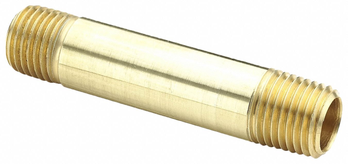 Parker Nipple, Brass, 3/8 in Pipe Size, MNPT 215PNL-6-15 - Walmart.com