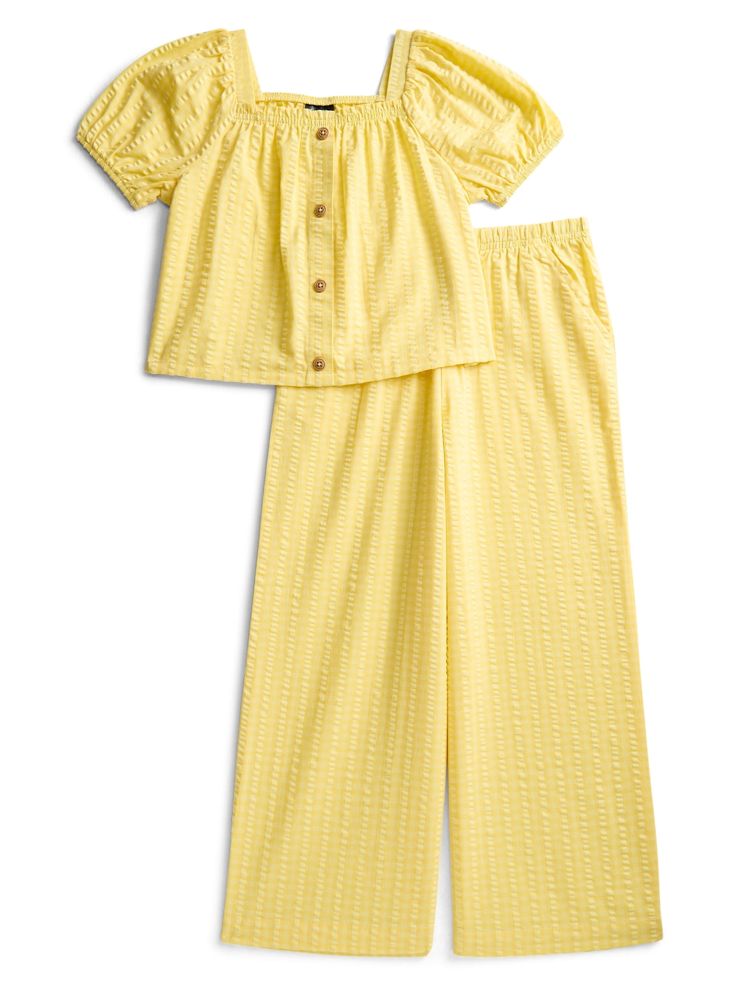 Parker Rose Girls Cotton Puff Sleeve Top and Pants Set, 2-Piece, Sizes ...