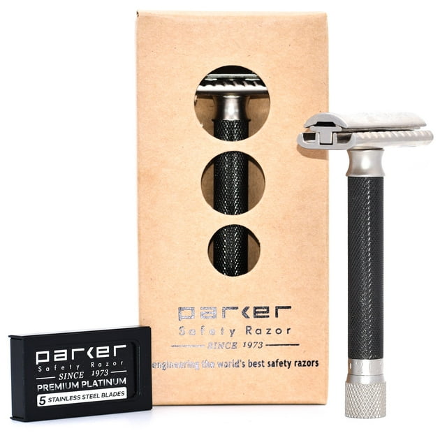 Parker Variant Adjustable Double Edge Safety Razor and 5 Parker Premium ...