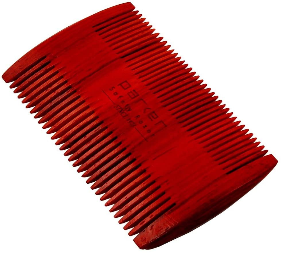 Parker's Premium Rosewood Two Sided Beard & Mustache Comb with Deluxe ...