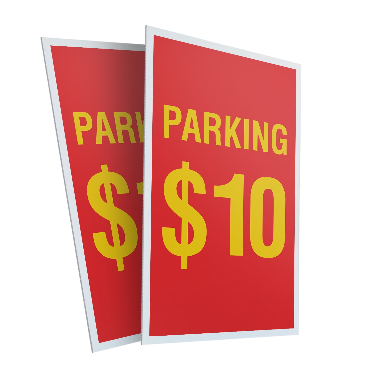 Parking $10 Dollars (2-Pack) 24 Inch x 36 Inch Plastic Signs | Sign ...