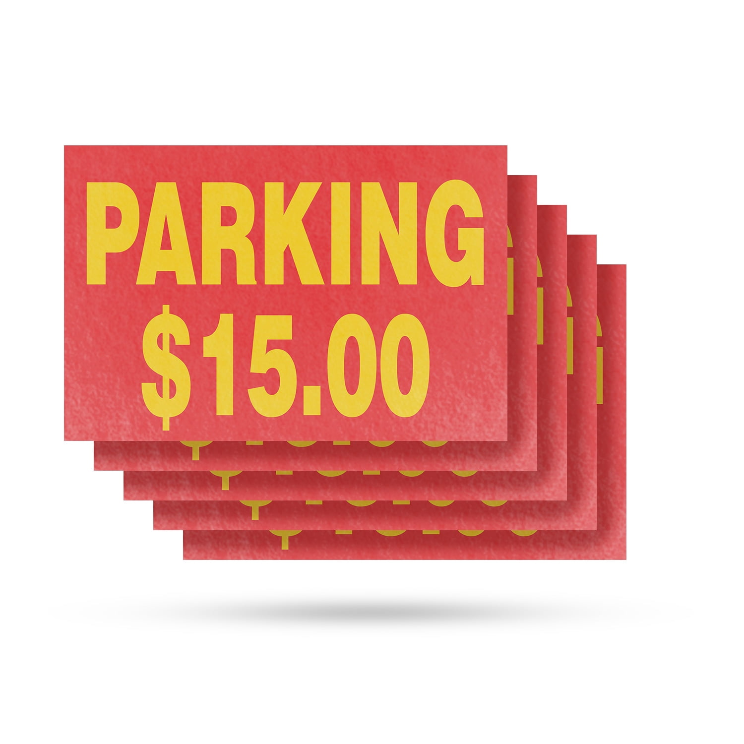 Parking $15 Dollars Vinyl Decal 5 Pack of 18 Inch x 24 Inch ...