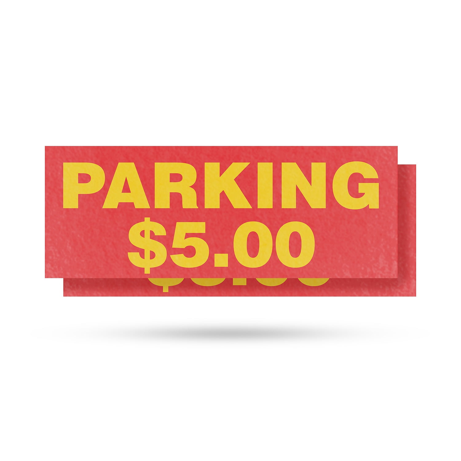 Parking $5 Dollars Vinyl Decal 2 Pack of 24 Inch x 9 Inch Weatherproof ...